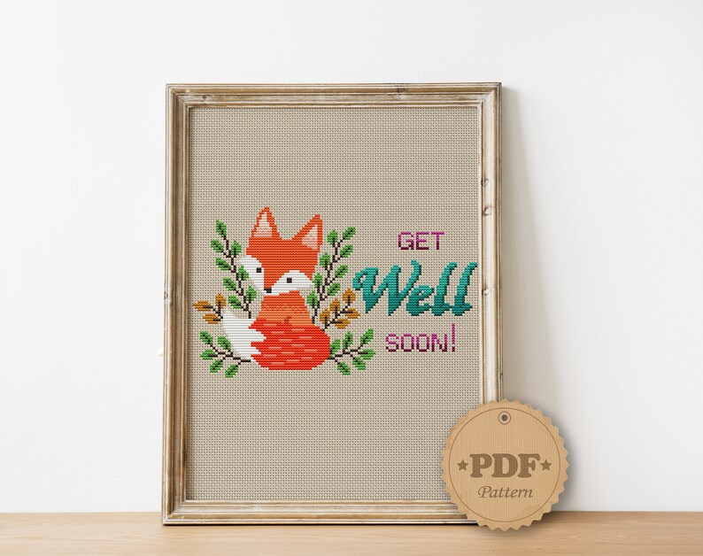 Get Well Soon Cross Stitch Pattern Modern Cross Stitch - Etsy UK