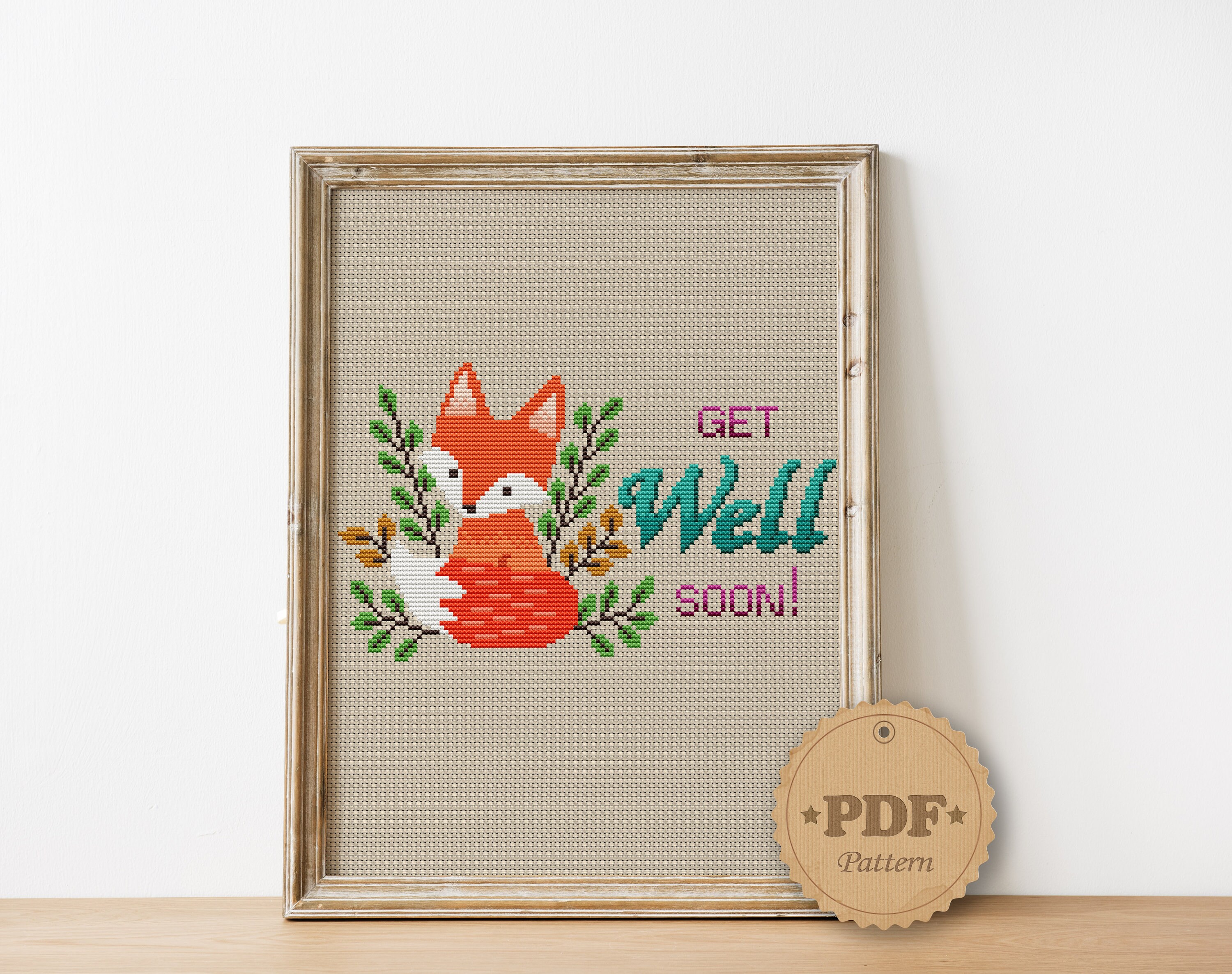 Get Well Soon Cross Stitch Pattern Modern Cross Stitch | Etsy