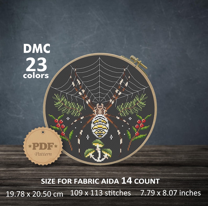 Spiders Set Cross Stitch Pattern Pdf Modern Cross Stitch - Etsy