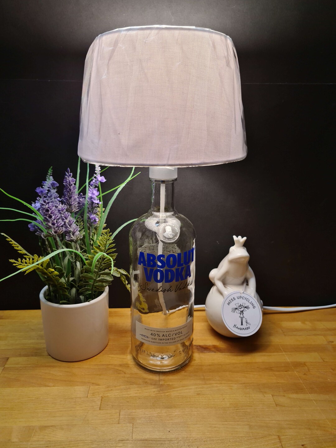 Absolut Vodka Bottle Lamp, Bottle Lamp 1L Handmade UNIKAT Upcycling - Etsy