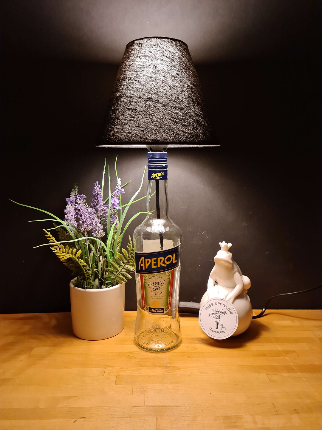Aperol Aperitivo 0,7L Flaschenlampe, Bottle Lamp Handmade UNIKAT ...