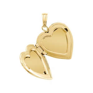 14K Gold Floral Heart Locket - 14K Solid Gold Real Picture Photo ...