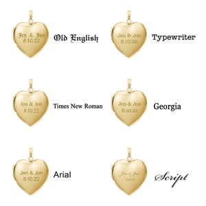 14K Gold Floral Heart Locket - 14K Solid Gold Real Picture Photo ...