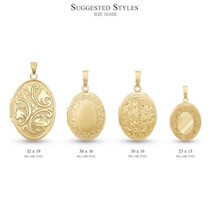 14K Gold Oval Locket - 14K Solid Gold Real Yellow Picture Photo ...