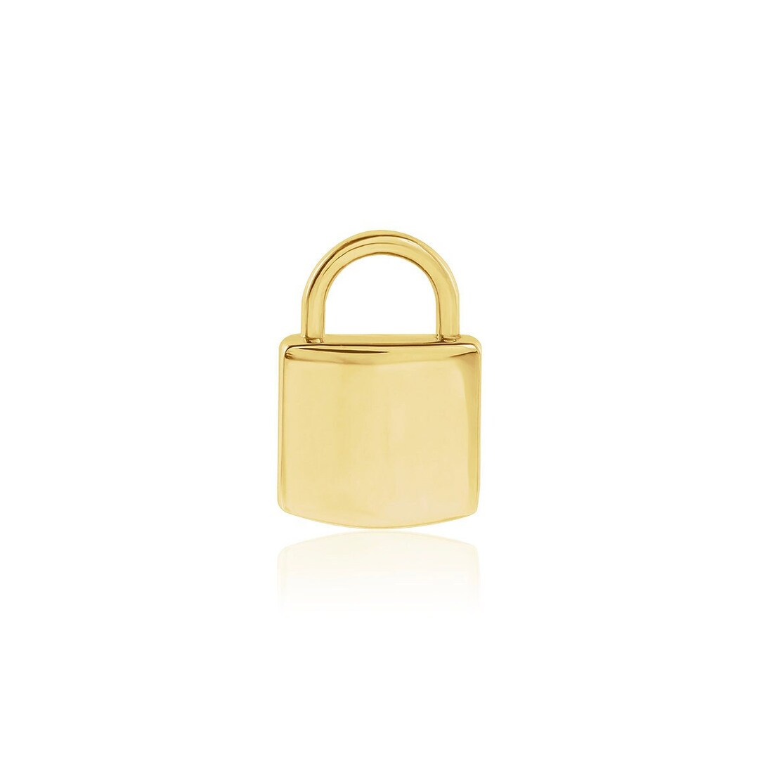 14K Gold Mini Lock Pendant 14K Solid Gold Real Padlock Charm Necklace Valentine Gift - Etsy