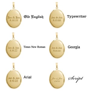 14K Gold Oval Locket W/ Diamond - 14K Solid Gold Real Picture Photo ...