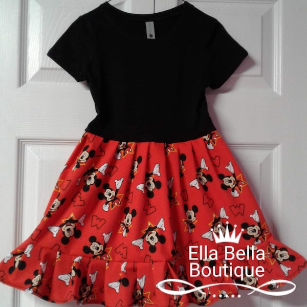 Mickey Mouse Dress - Etsy