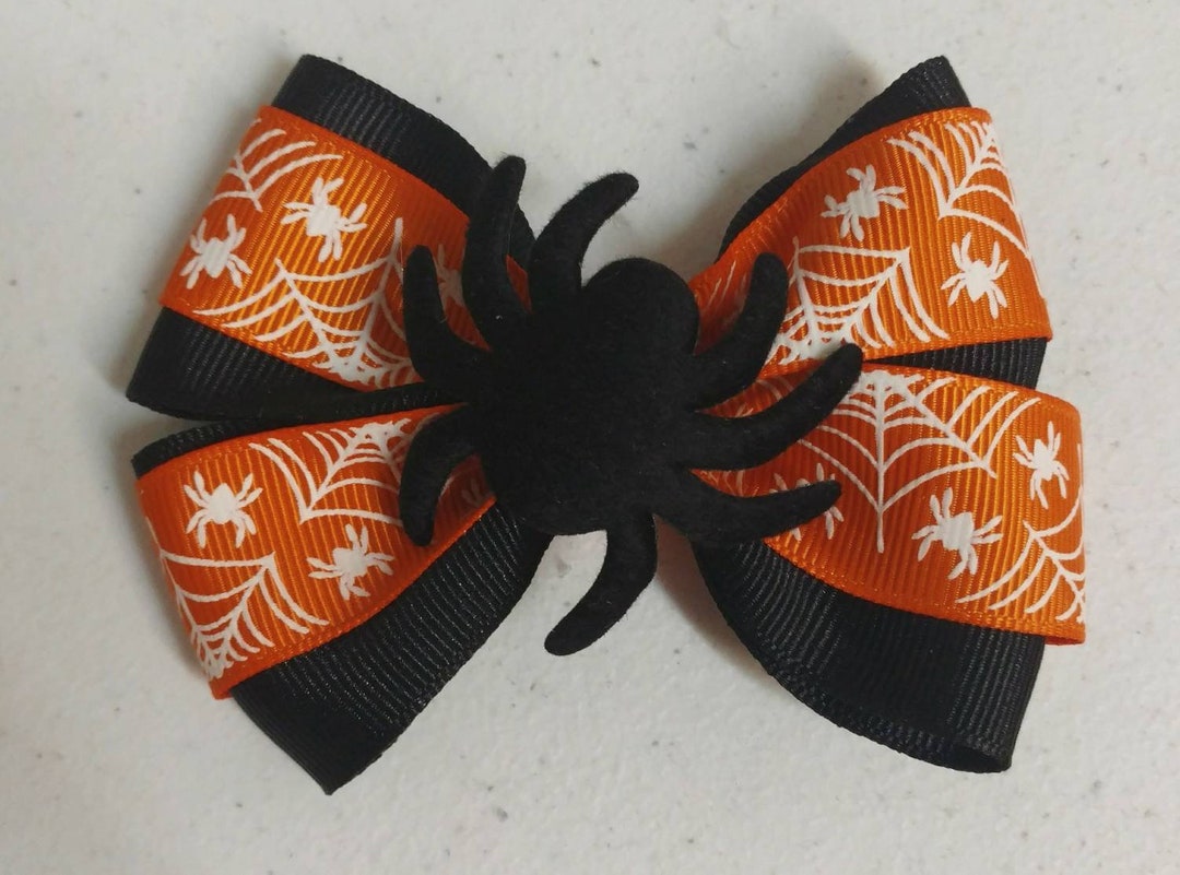 Glow in the Dark Spider Ribbon Bow - Etsy