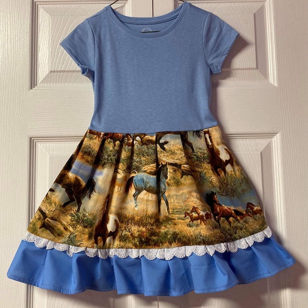 Girls Horse Dress - Etsy