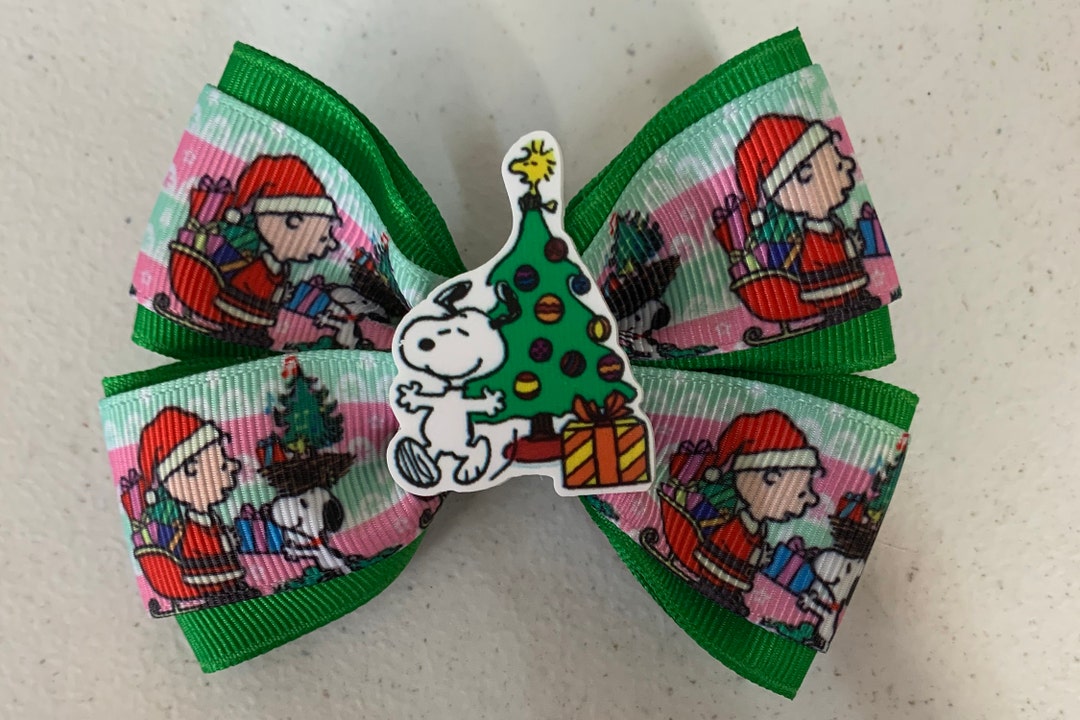 Snoopy Christmas Bow - Etsy