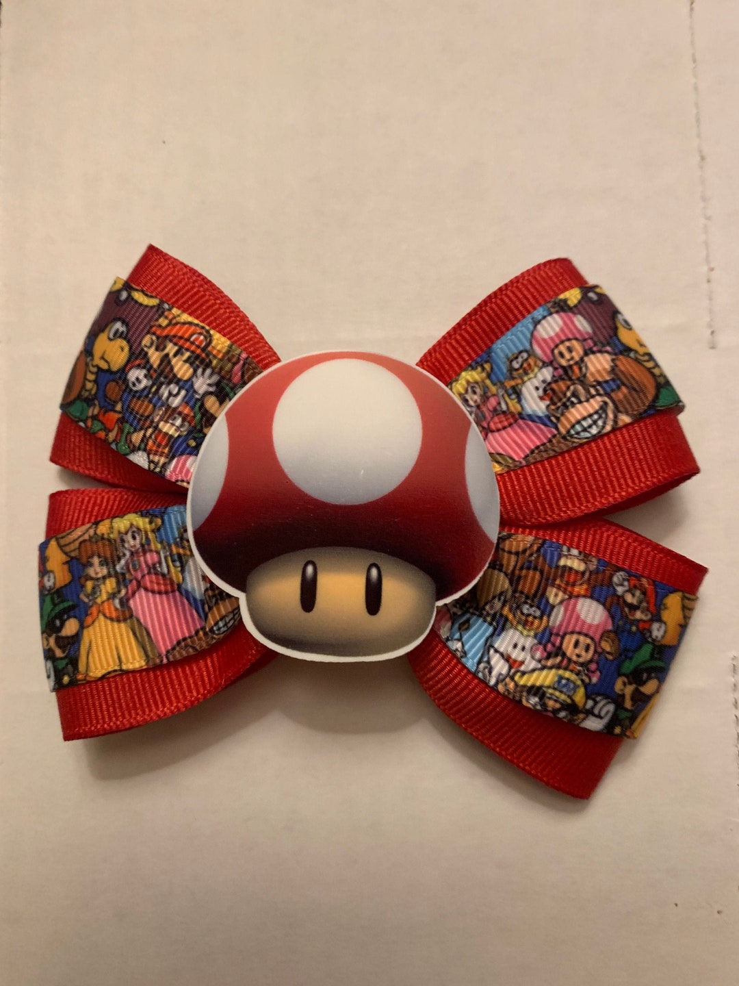 Super Mario Toad Bow - Etsy