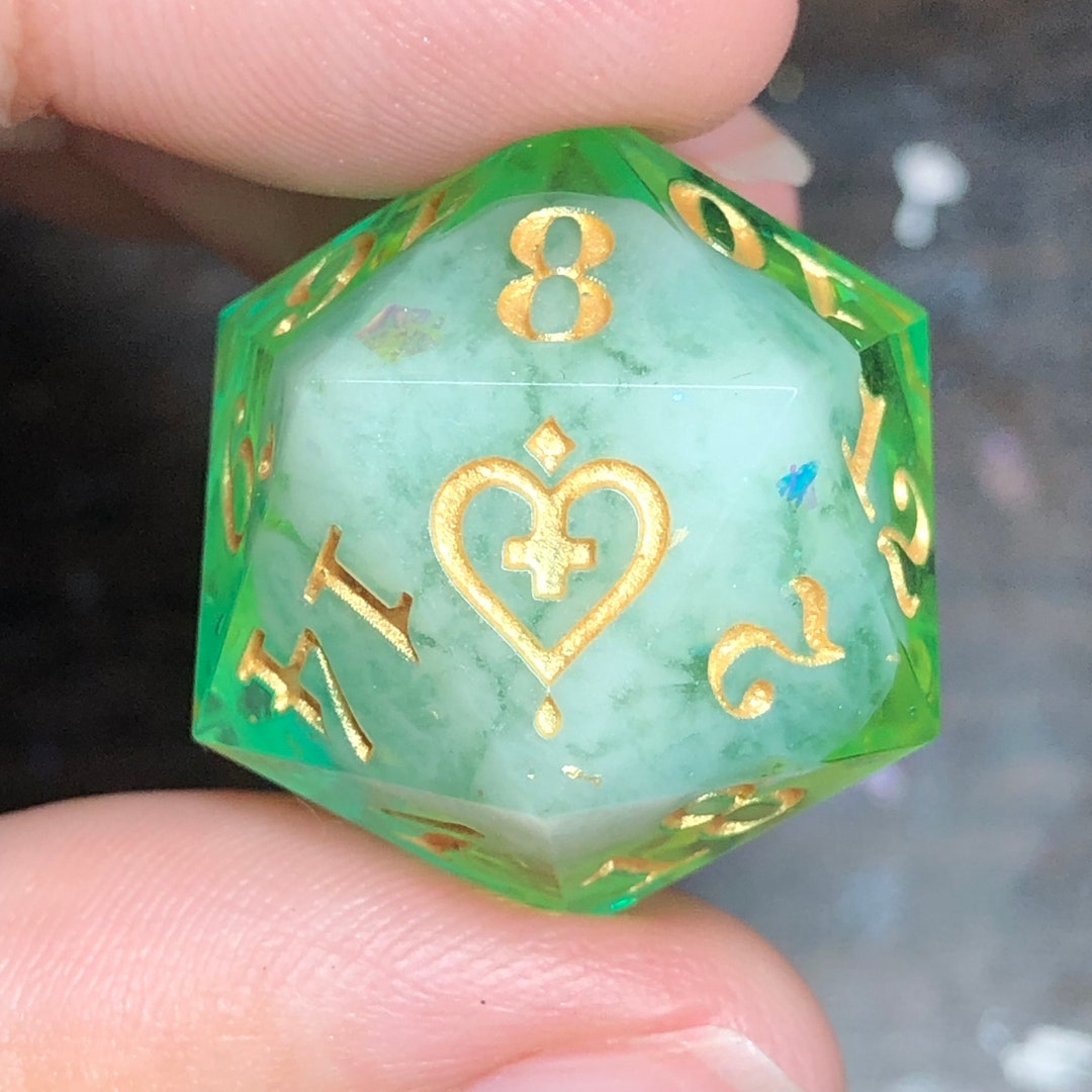 Daydream Glow in the Dark Single D20 - Handmade Polyhedral Dice for Dnd ...
