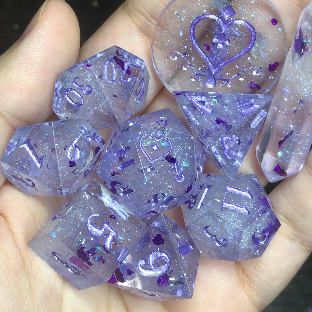 Lavender Breeze Dice Set - Handmade Polyhedral Dice for Dnd, D&D ...