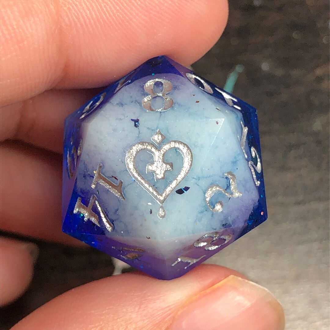 Cosmic Dream Glow in the Dark Single D20 Handmade Polyhedral Dice for ...