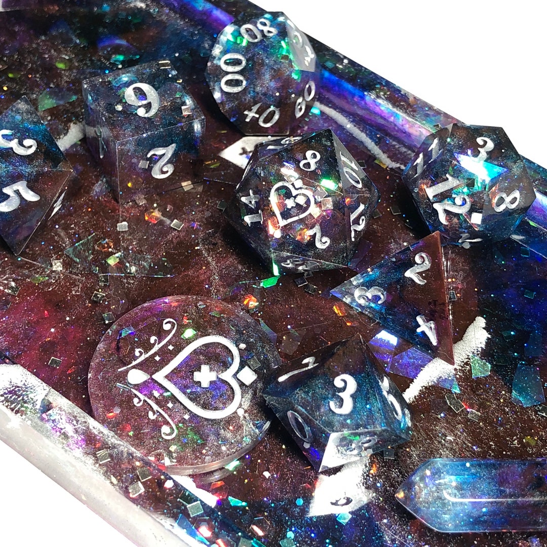 The Hierophant V Dice Set and Tray Handmade Polyhedral Dice for Dnd, D ...