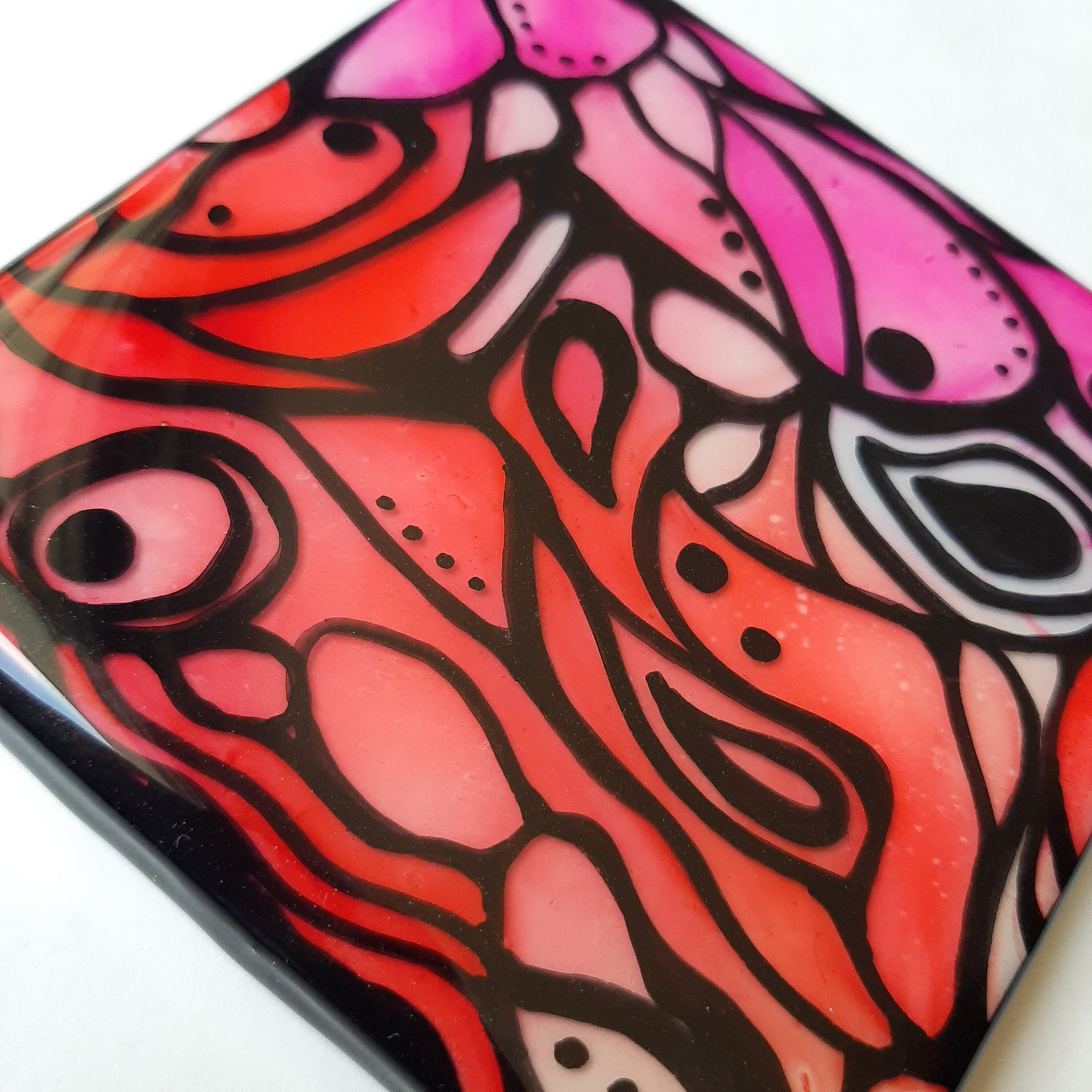 Set of Two 4x4 Ceramic Decorative Tiles Coasters Art | Etsy