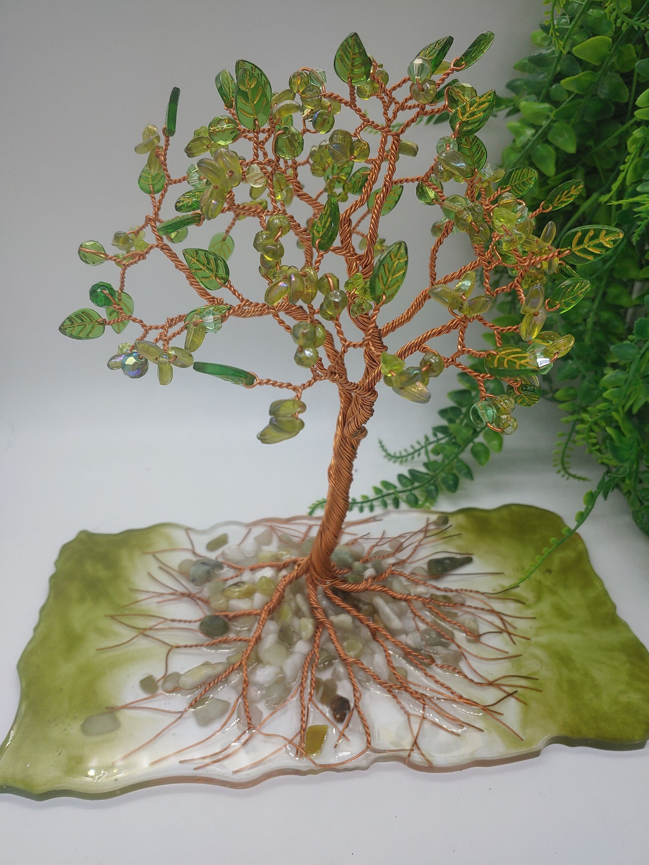 Large Wire Wrapped Crystal Tree Jewelry Tray - Etsy