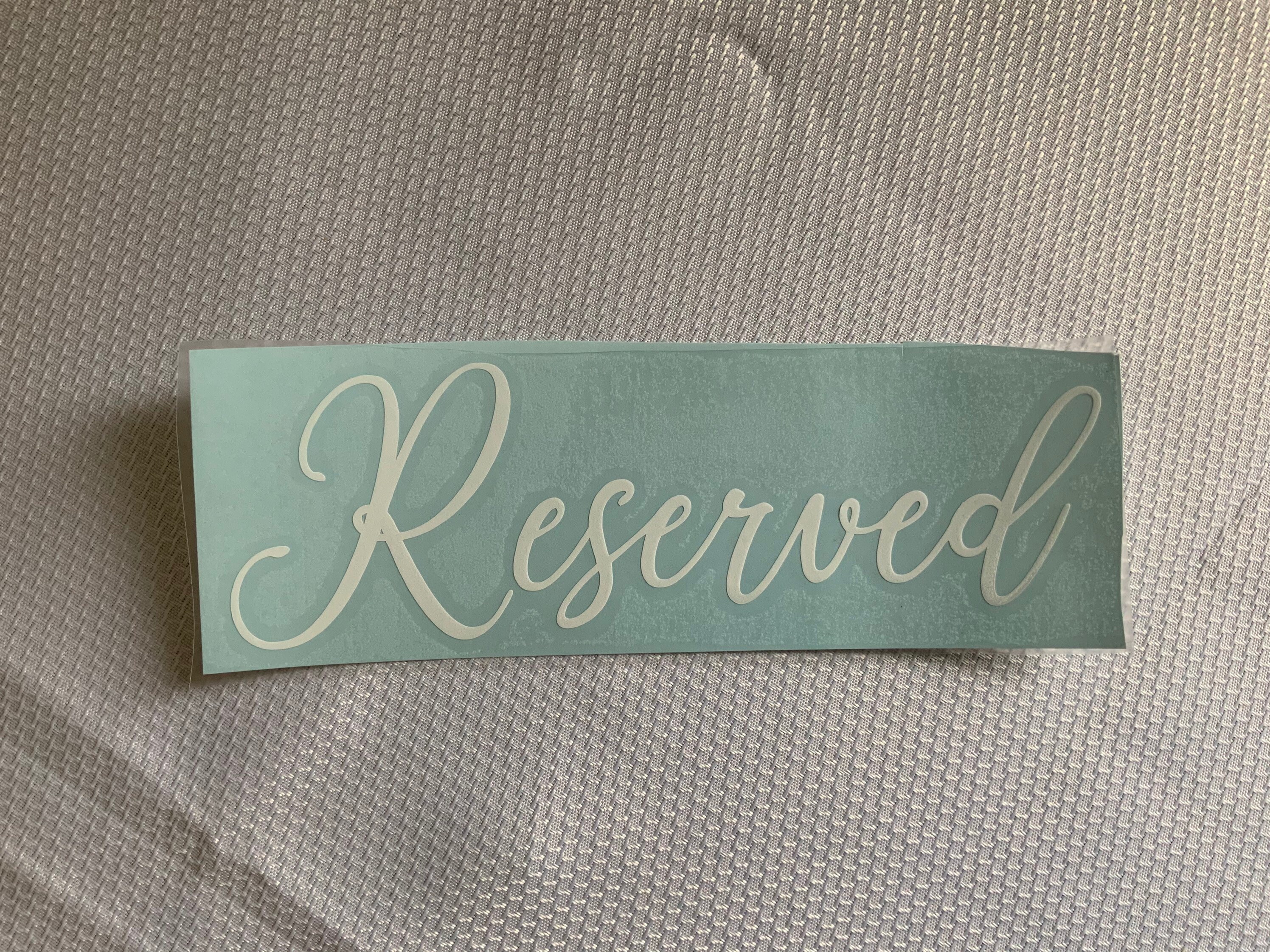 Wedding Reserved Signs, Reserved Table Sign, Wedding Reserved Aisle ...