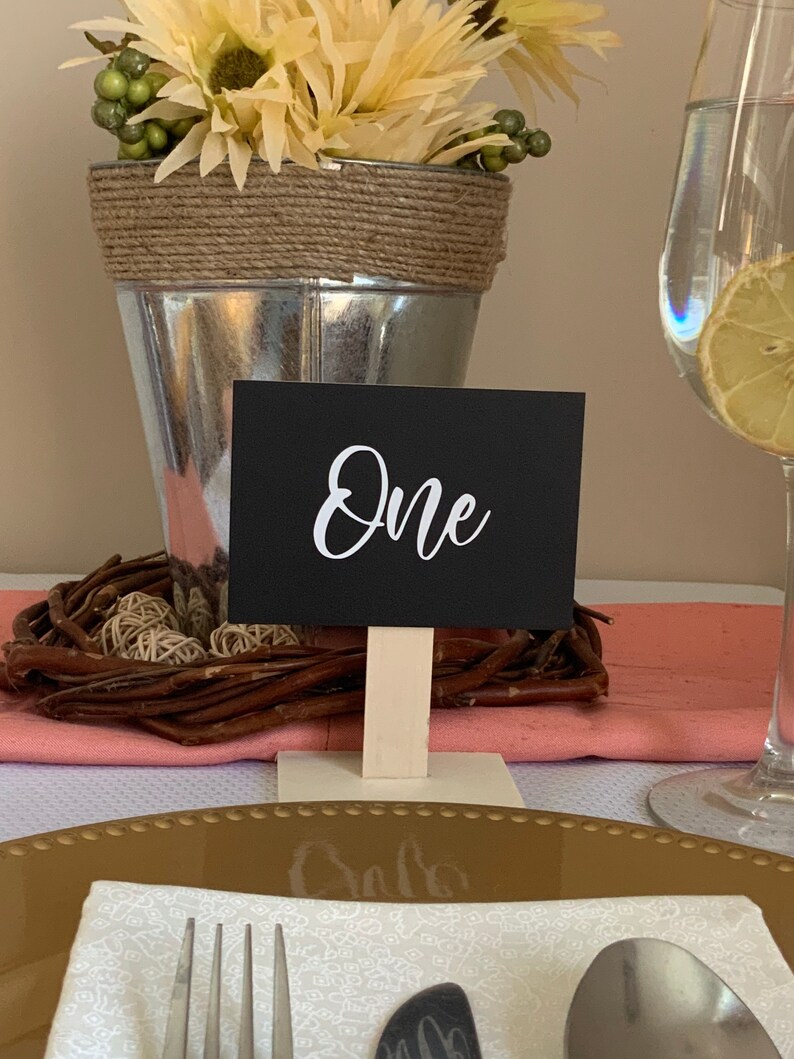 Rustic Table Numbers event table signs wedding decor | Etsy