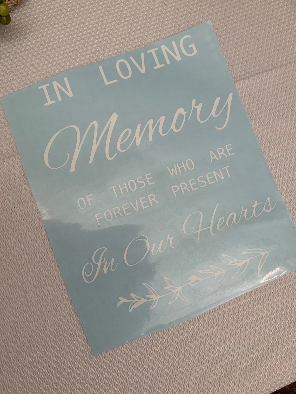 In Loving Memory, Wedding Memorial Sign, Remembrance Wedding Sign ...