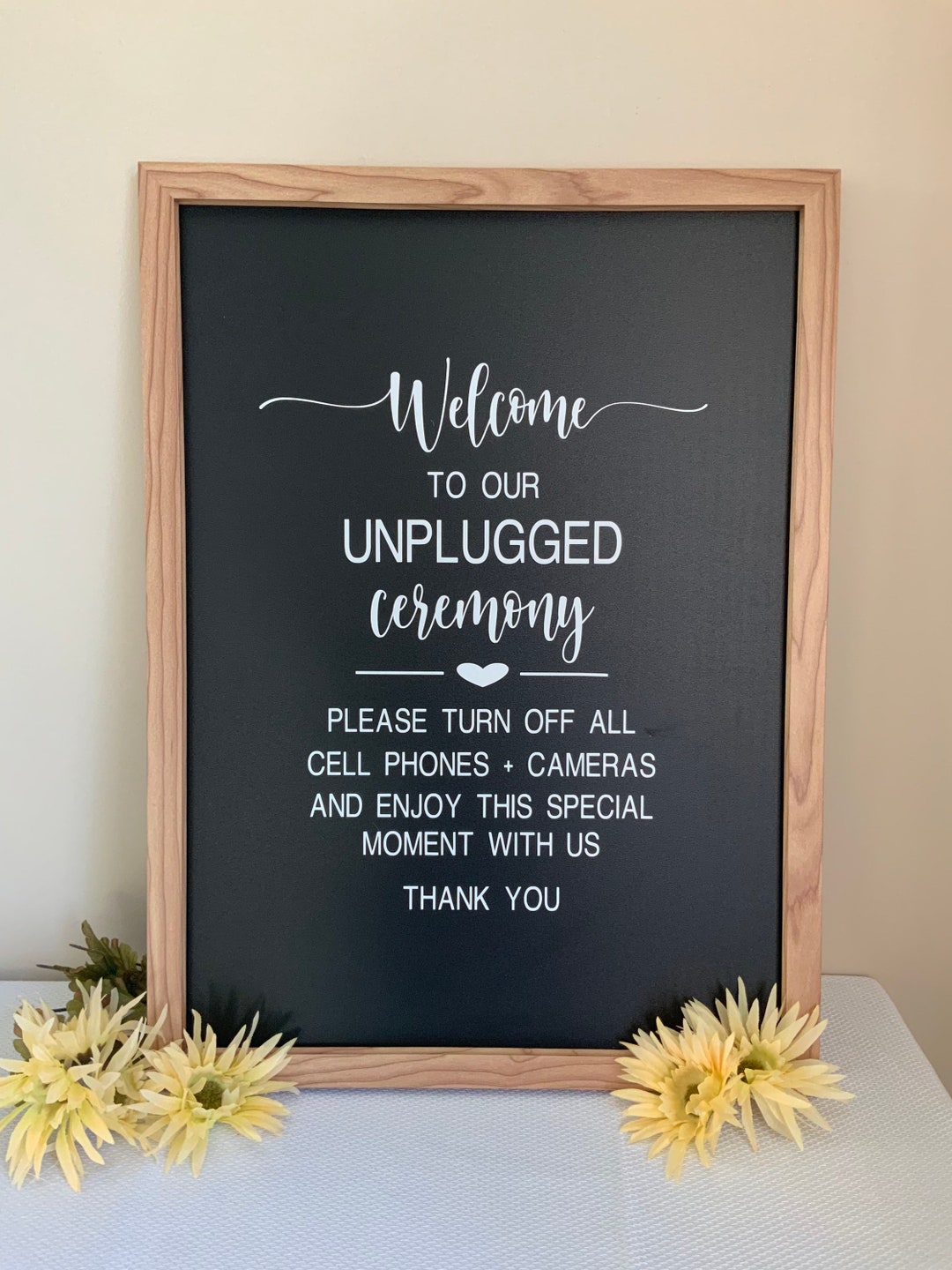 Unplugged Ceremony Sign, No Phone Wedding Sign, No Camera Please ...