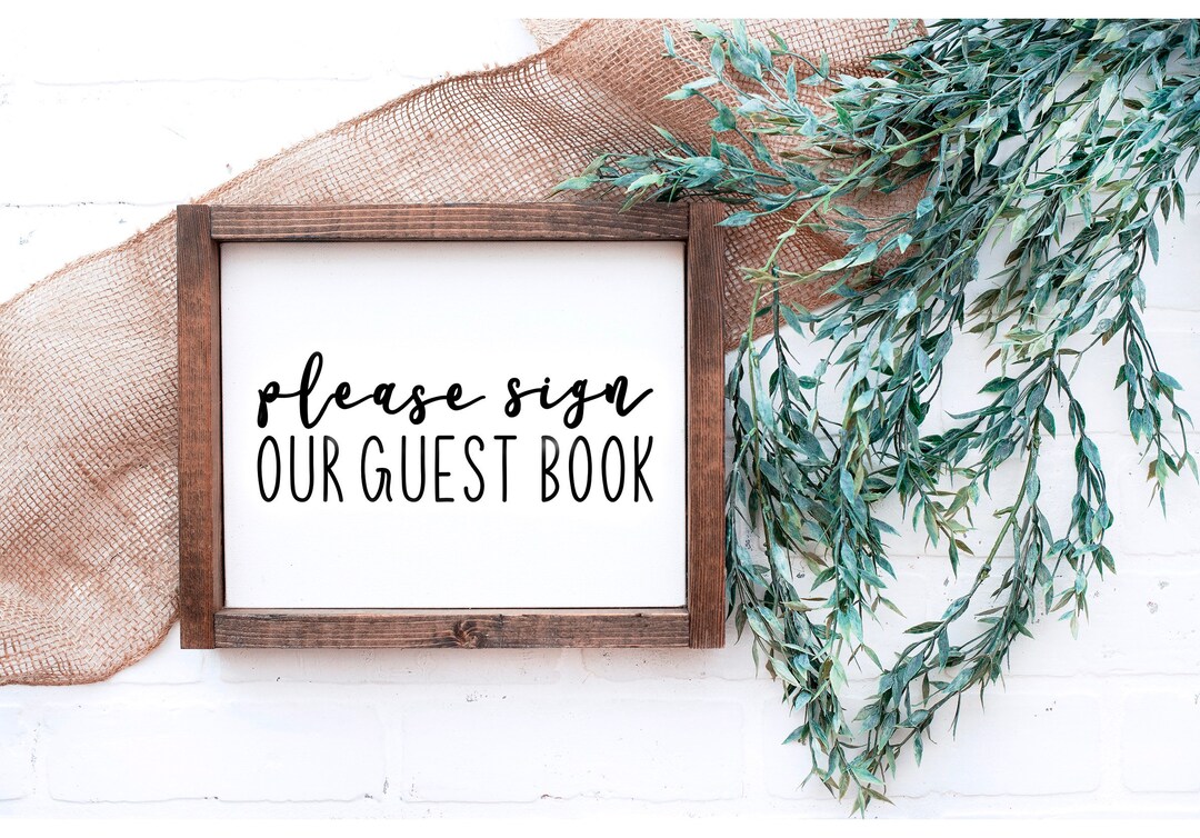 Please Sign Our Guest Book Sign, Guest Book Sign, Wedding Guest Book ...