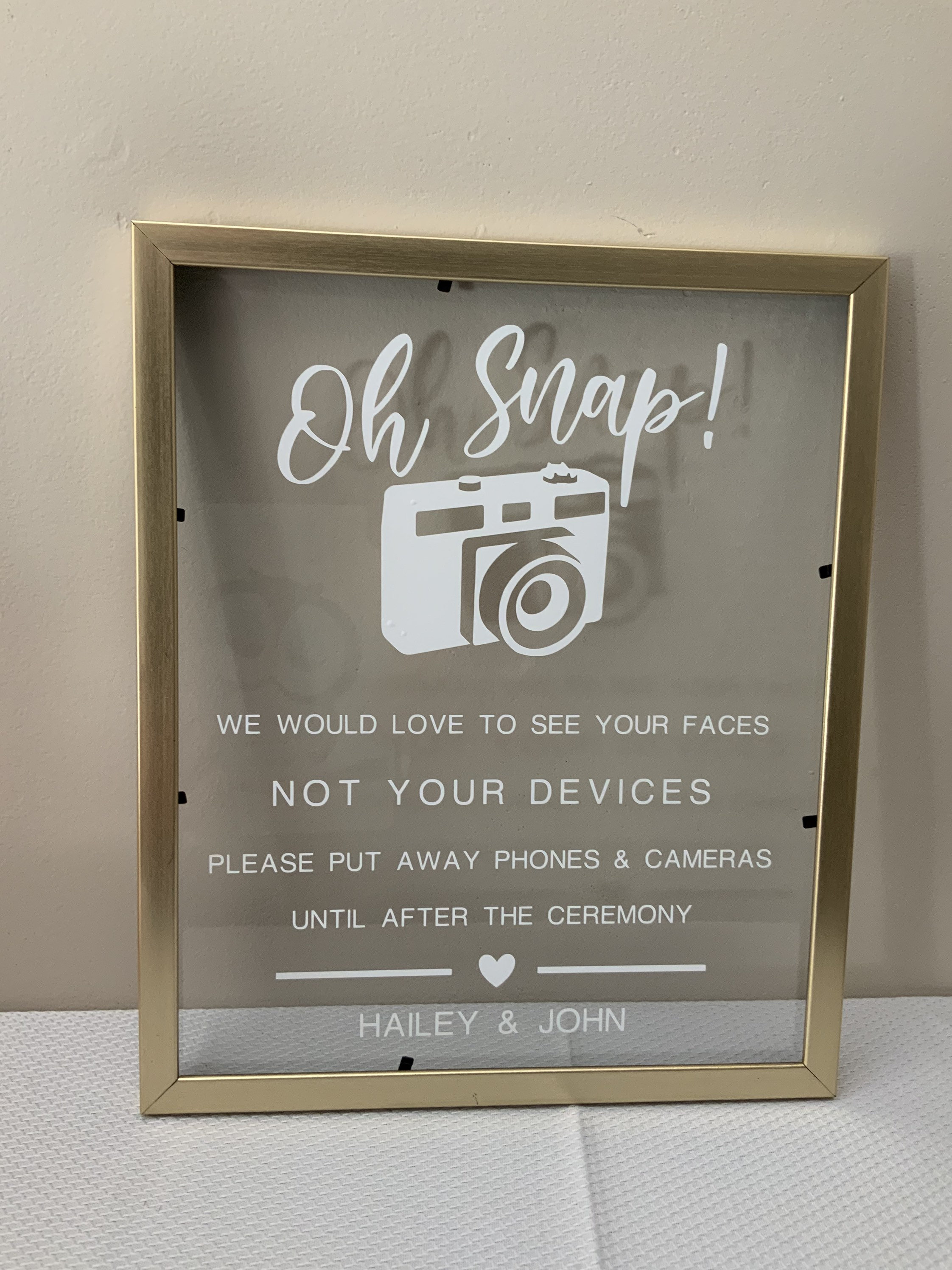 Unplugged Ceremony Sign, No Phone Wedding Sign, No Camera Please ...