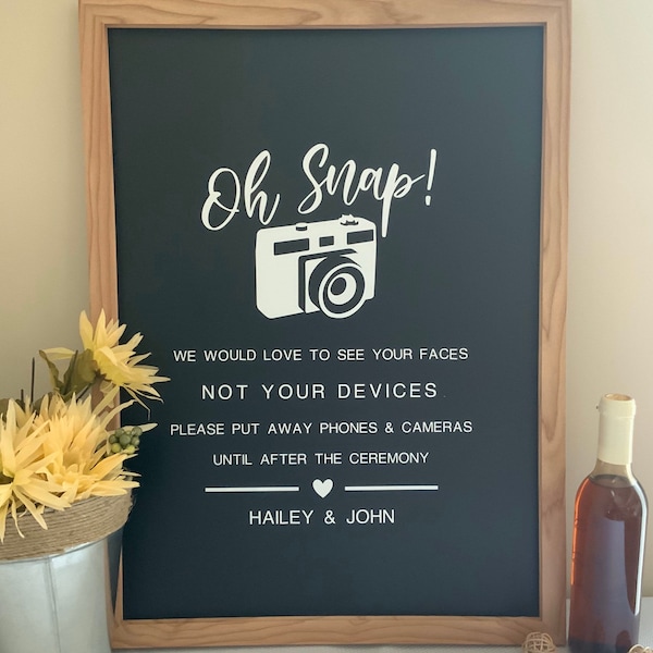 No Phone Wedding Sign - Etsy