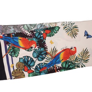 Macaw Parrot Long Scarf by Fairy Tale Silk - Etsy