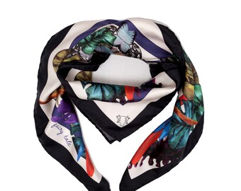 Macaw Parrot Long Scarf by Fairy Tale Silk - Etsy