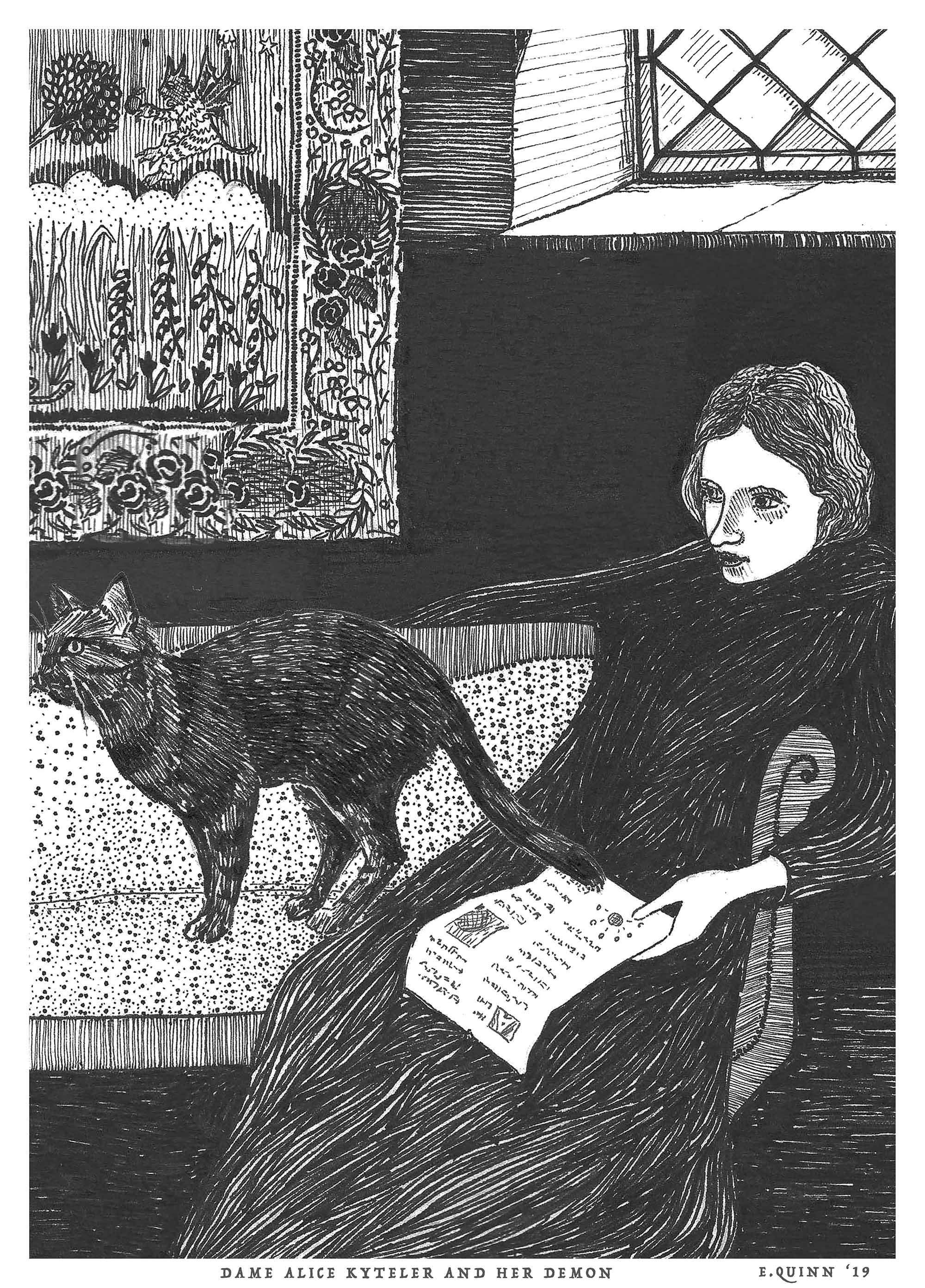 Dame Alice Kyteler And Her Demon Instant Download Wall Etsy