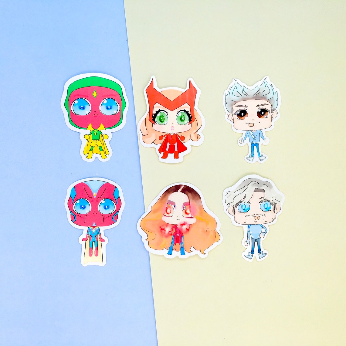 Marvel: Wanda Vision Chibi Stickers | Etsy