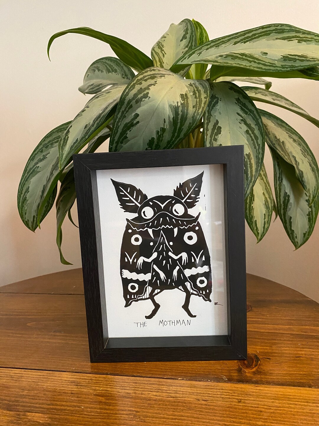 The Mothman, Mothman Art, Cryptid Art, Wall Hanging, Occult Art, Living ...