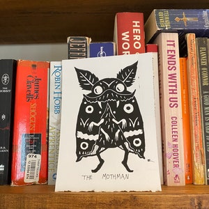 The Mothman, Mothman Art, Cryptid Art, Wall Hanging, Occult Art, Living ...