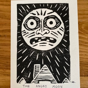 The Angry Moon, Moon Art, Majora's Mask Inspired, Zelda Inspired, Moon ...