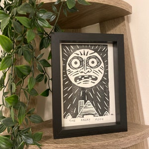 The Angry Moon, Moon Art, Majora's Mask Inspired, Zelda Inspired, Moon ...