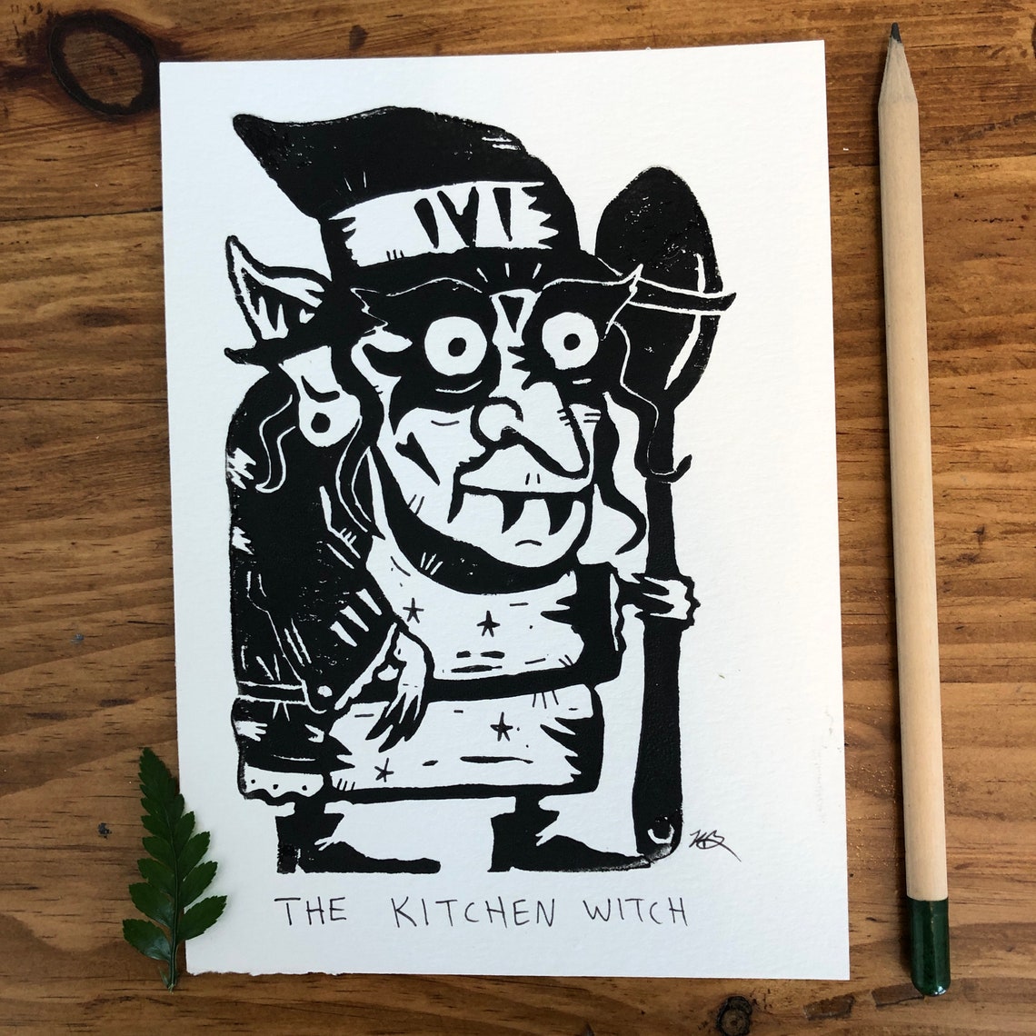 The Kitchen Witch Kitchen Art Kitchen Print Witch Art | Etsy