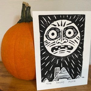 The Angry Moon, Moon Art, Majora's Mask Inspired, Zelda Inspired, Moon ...