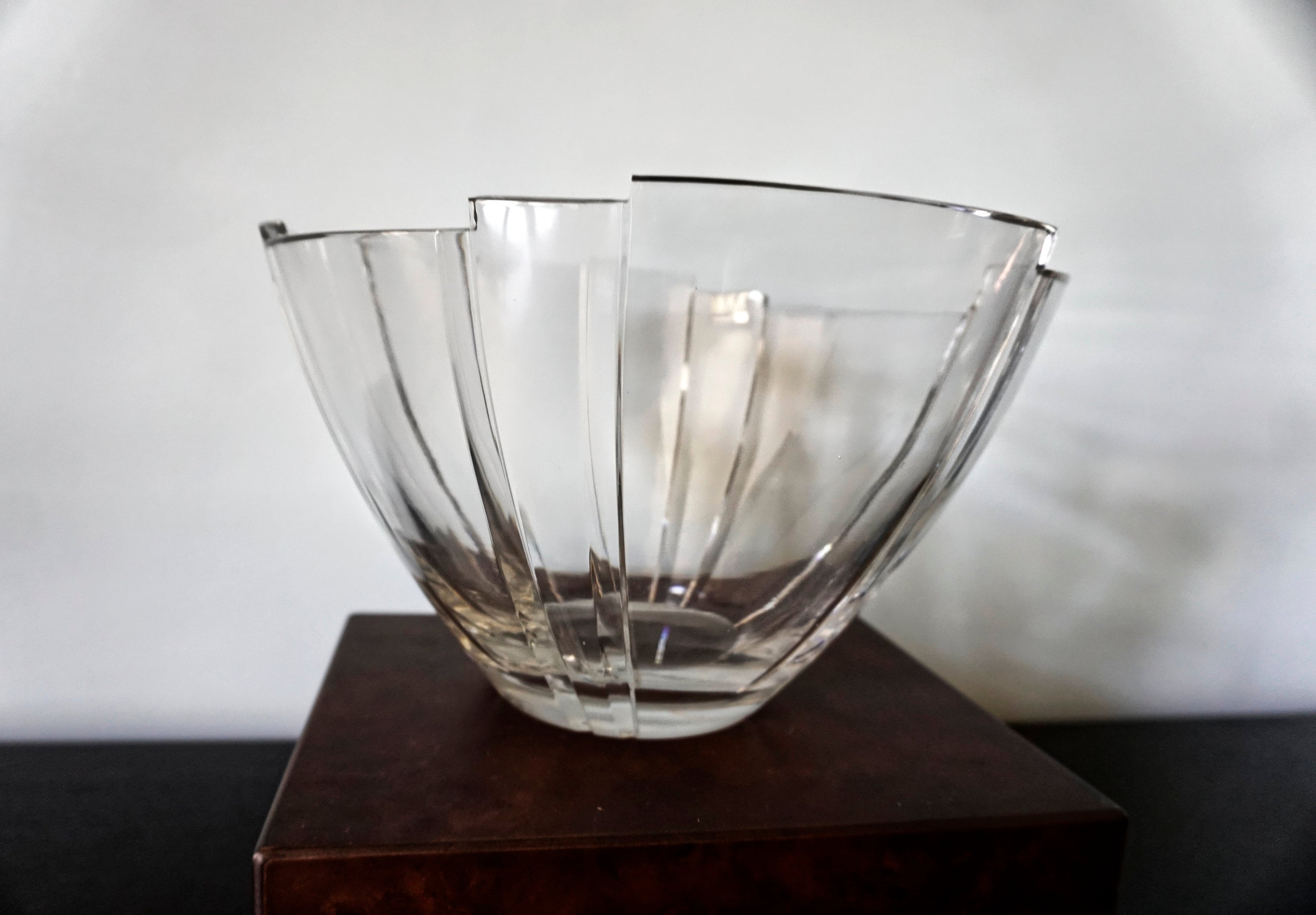 Vintage Heavy MIKASA 11.5” Cut Glass Centerpiece Bowl Facets XY644 ...
