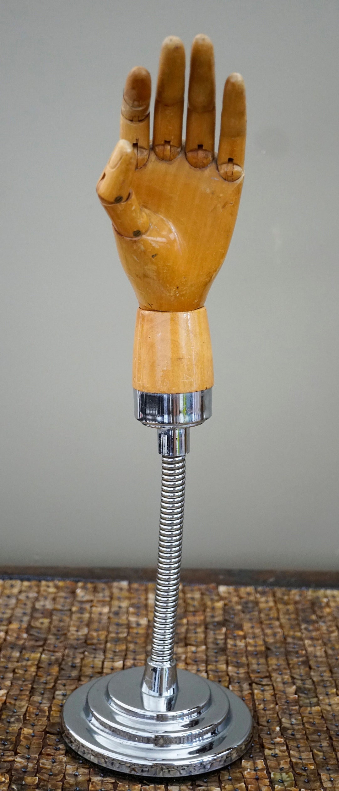 Antique British Satin Birch ARTICULATED HAND as Art Object - Etsy