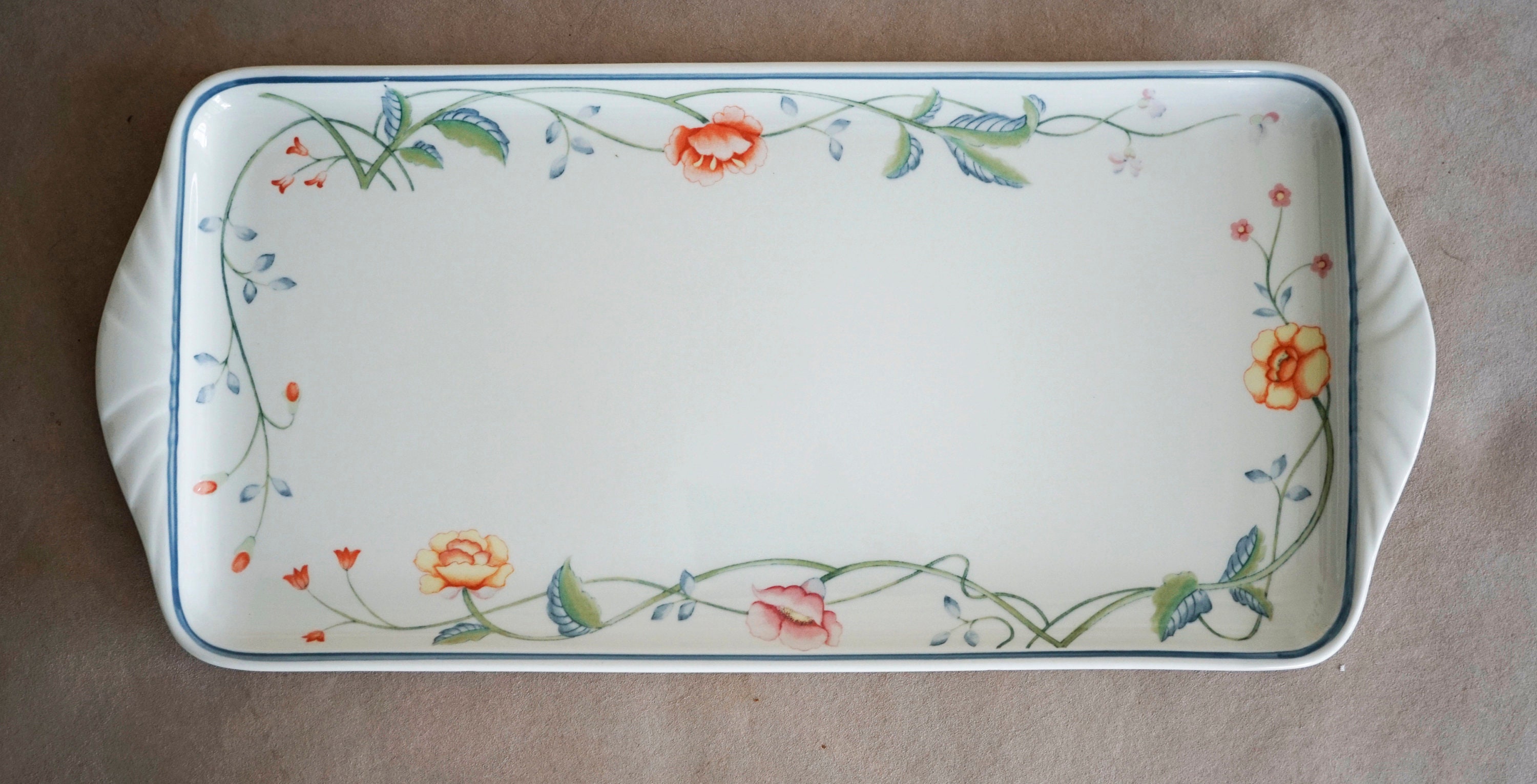 Villeroy Boch Albertina 13 Inch Sandwich Serving Tray Platter Porcelain ...