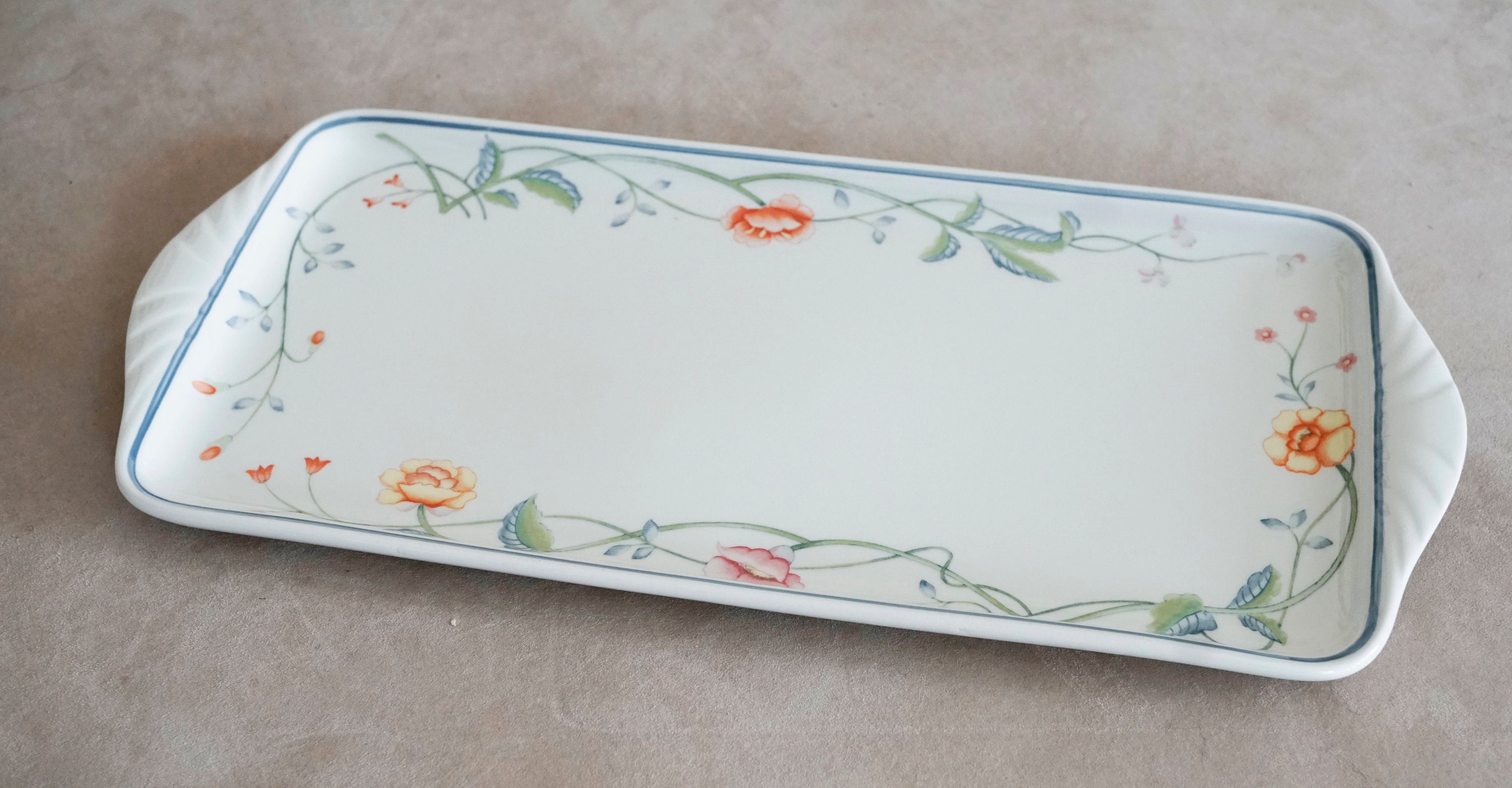 Villeroy Boch Albertina 13 Inch Sandwich Serving Tray Platter Porcelain ...