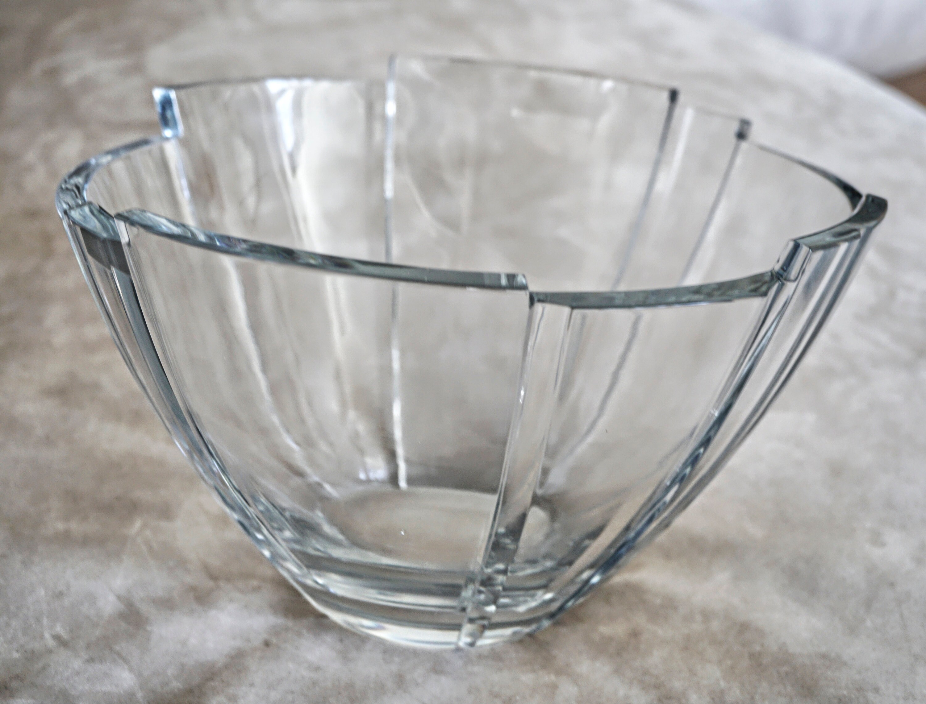 Vintage Heavy MIKASA 11.5” Cut Glass Centerpiece Bowl Facets XY644 ...