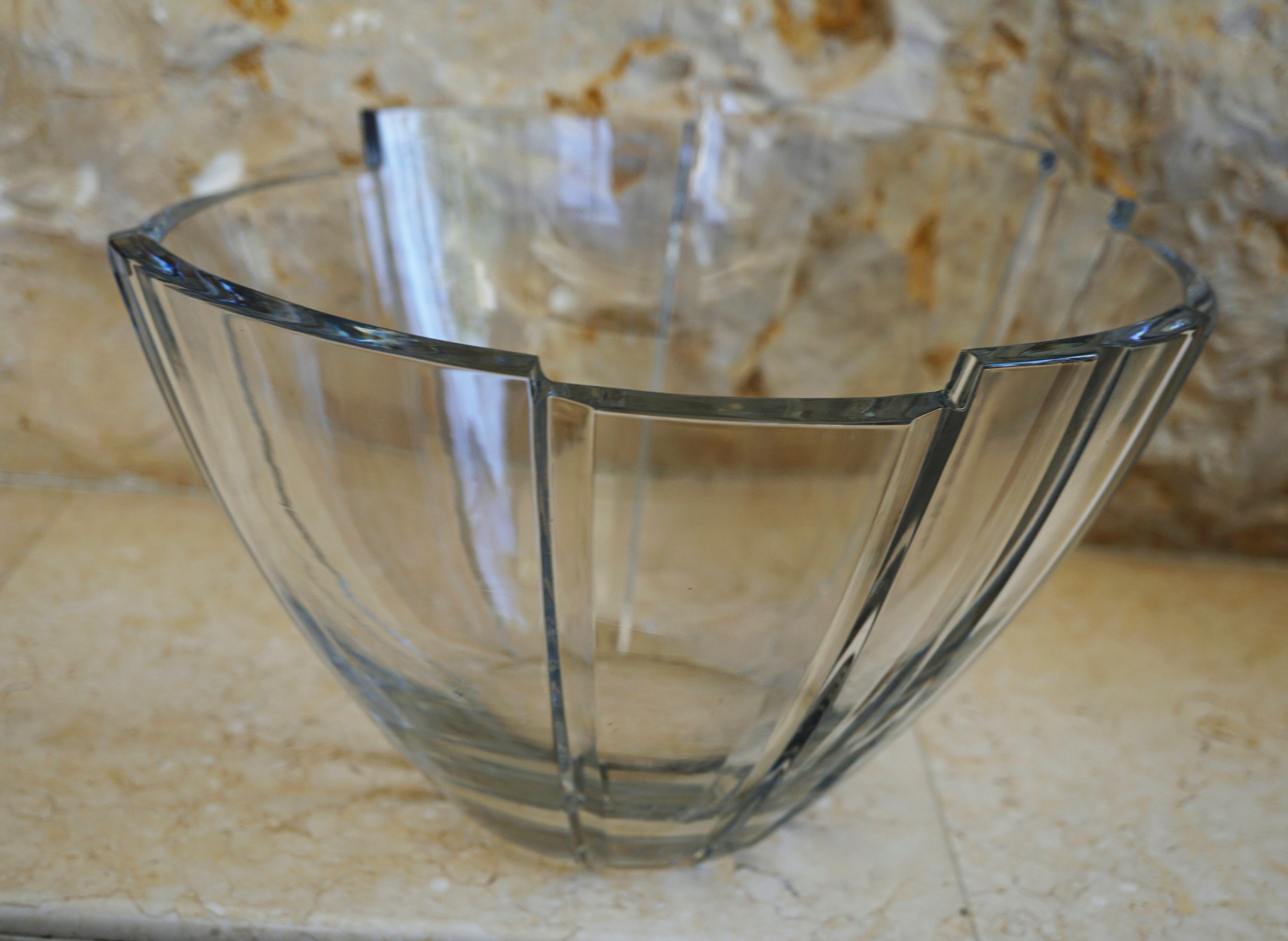 Vintage Heavy MIKASA 11.5” Cut Glass Centerpiece Bowl Facets XY644 ...