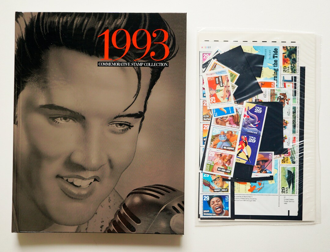 Vintage 1993 USPS Commemorative Stamp Collection Yearbook Plus Stamps ...