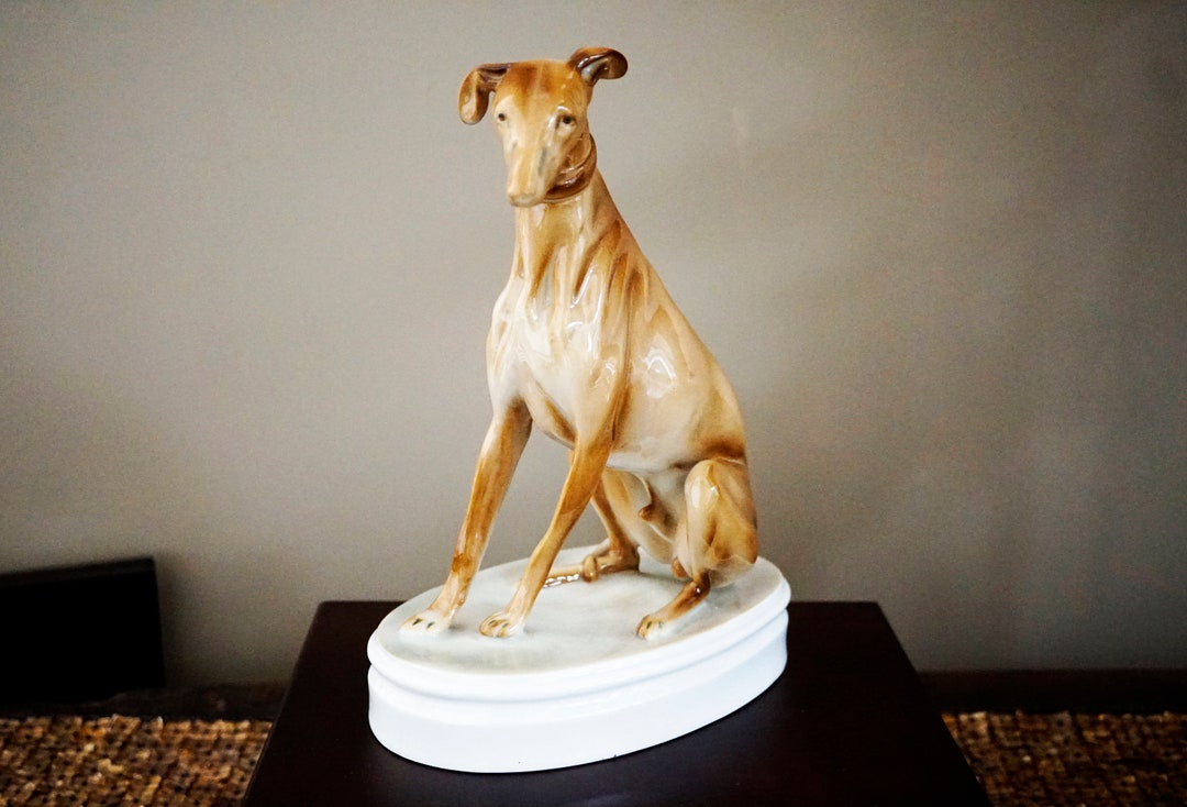 Vintage Hallmarked Hand Painted ZSOLNAY Porcelain Dog Figurine - Etsy