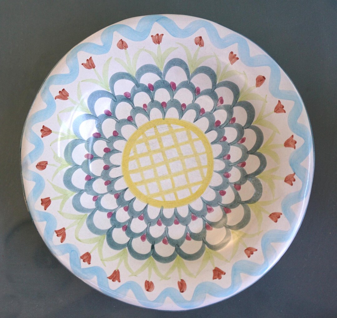 Vintage MACKENZIE-CHILDS King Ferry Salad Dessert Plate 8.75 ...