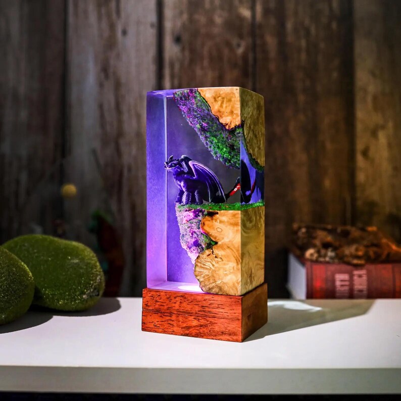 Toothless Resin Lamp | How to Train Your Dragon LED Light | Dragon ...