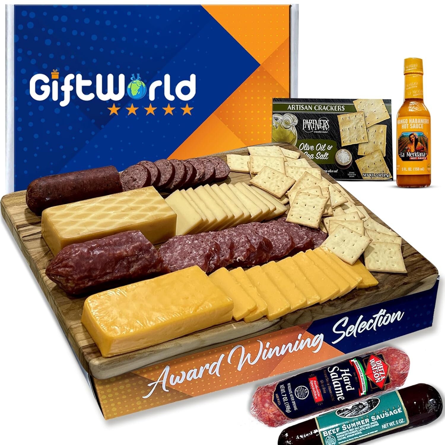 Meat & Cheese Gift Basket for Men and Women, Food Gifts, Gourmet Gift ...