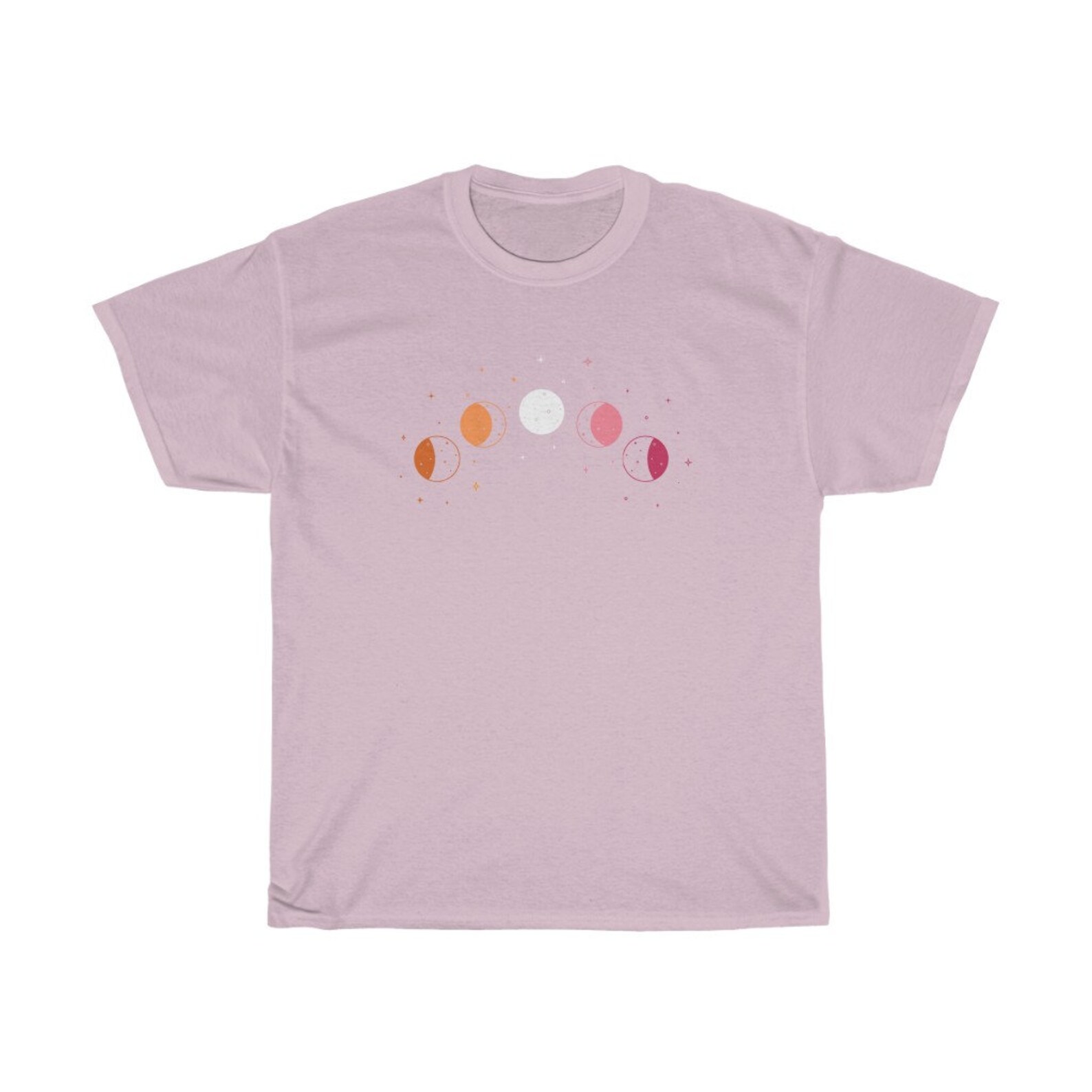 Subtle Lesbian Pride Tshirt With Moon Phases Illustration, LGBTQ Shirt ...